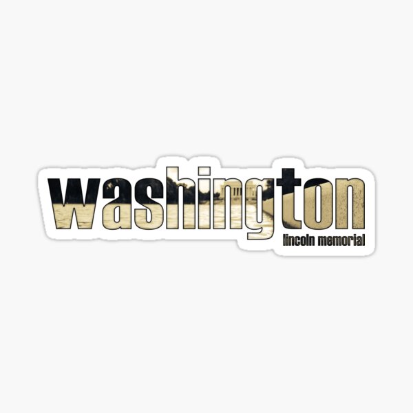 "Washington-Lincoln Memorial" Sticker for Sale by AlfabetDesign | Redbubble