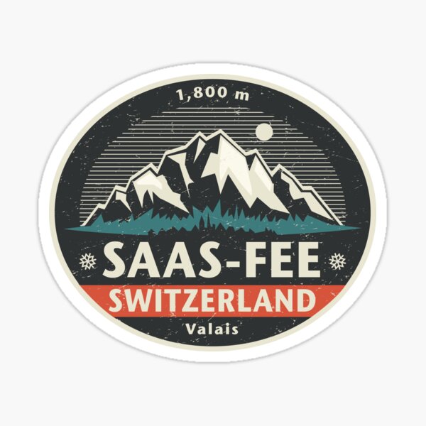 "Saas-Fee, Switzerland" Sticker for Sale by studio838 | Redbubble