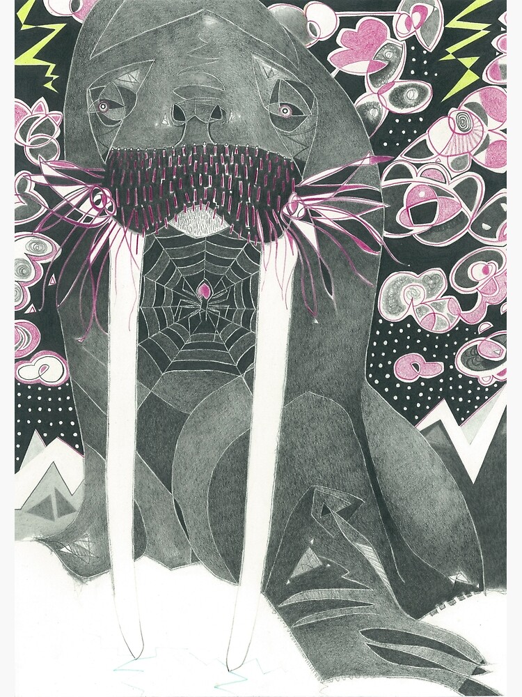 "Walrus gives spider shelter from the storm" Poster by 8BPENCILS ...