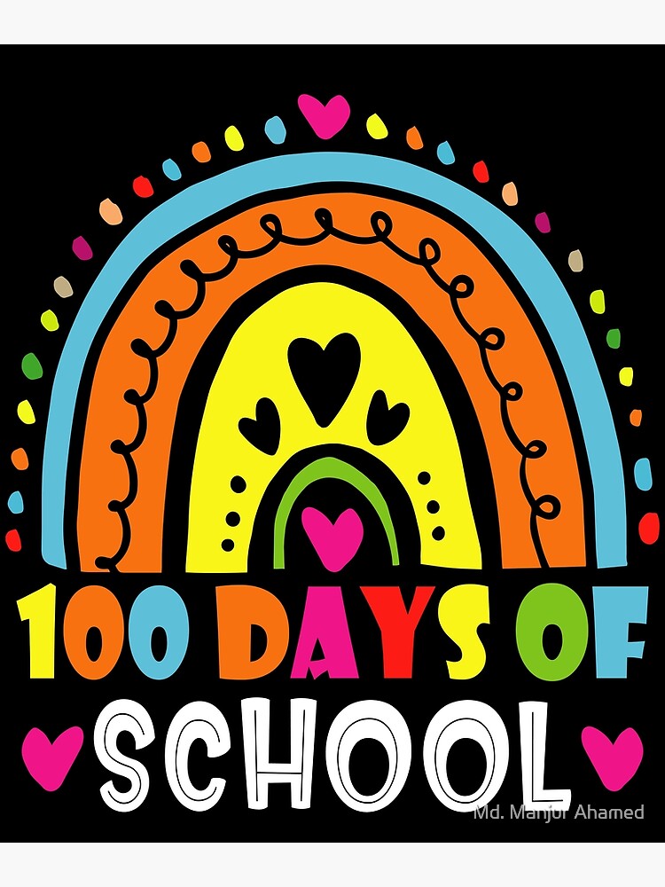 "100 Days of School Rainbow 100th Days of School Teacher Student ...