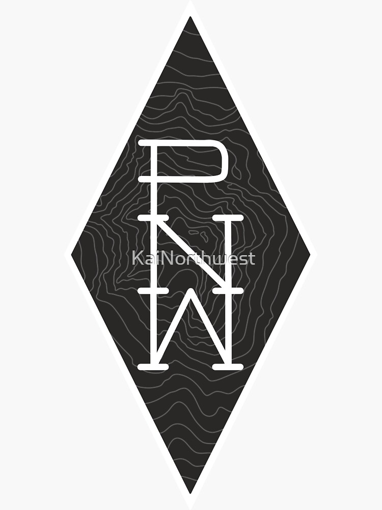 "PNW | Modern Topographic Logo" Sticker for Sale by KaiNorthwest ...