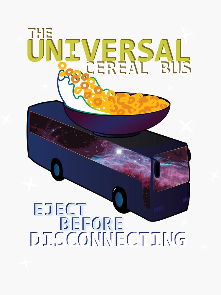 "Universal Cereal Bus" Sticker for Sale by bschwanke | Redbubble
