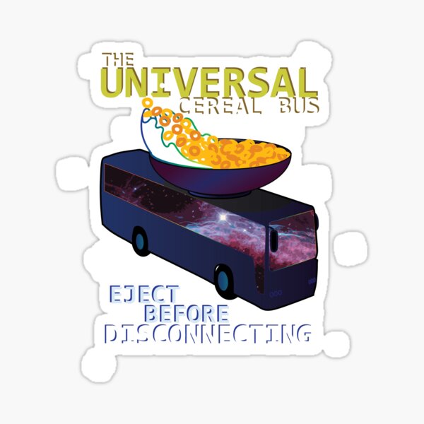"Universal Cereal Bus" Sticker for Sale by bschwanke | Redbubble