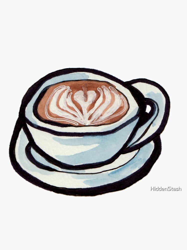 "latte heart" Sticker for Sale by HiddenStash | Redbubble