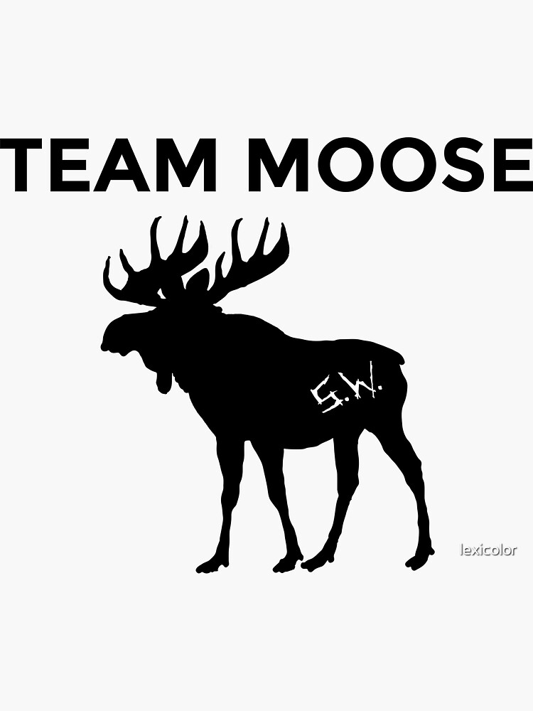 "team moose - black" Sticker for Sale by lexicolor | Redbubble