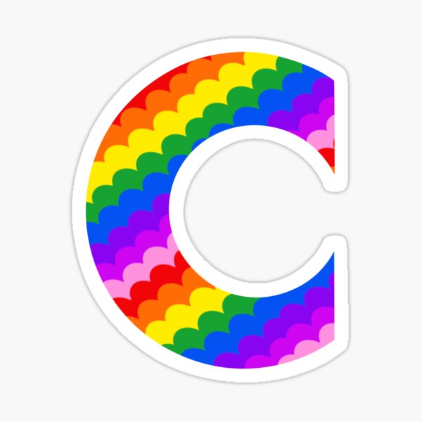 "The Letter C Rainbow" Sticker for Sale by Pammiez | Redbubble