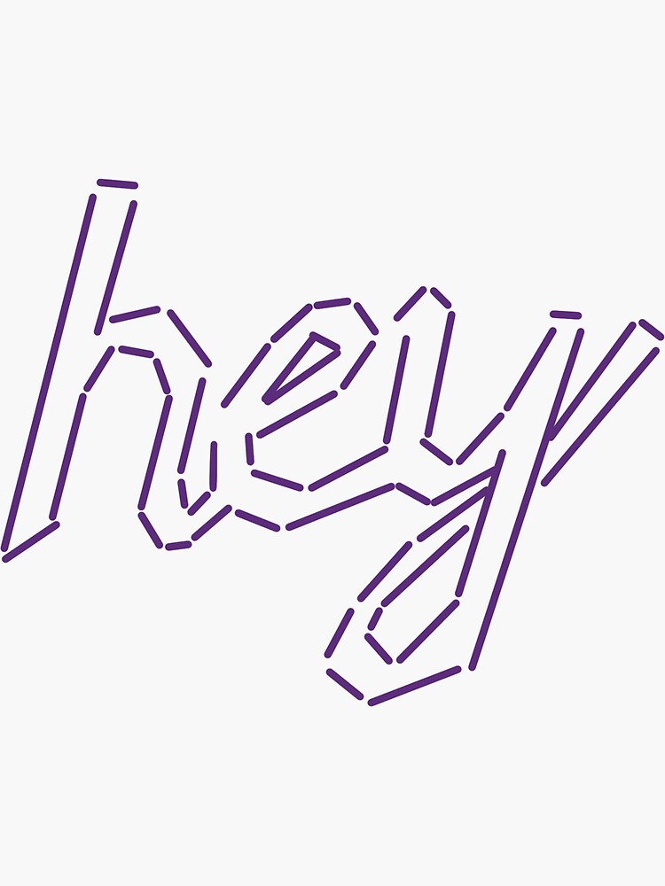 "hey" Sticker for Sale by coolcat4023 | Redbubble