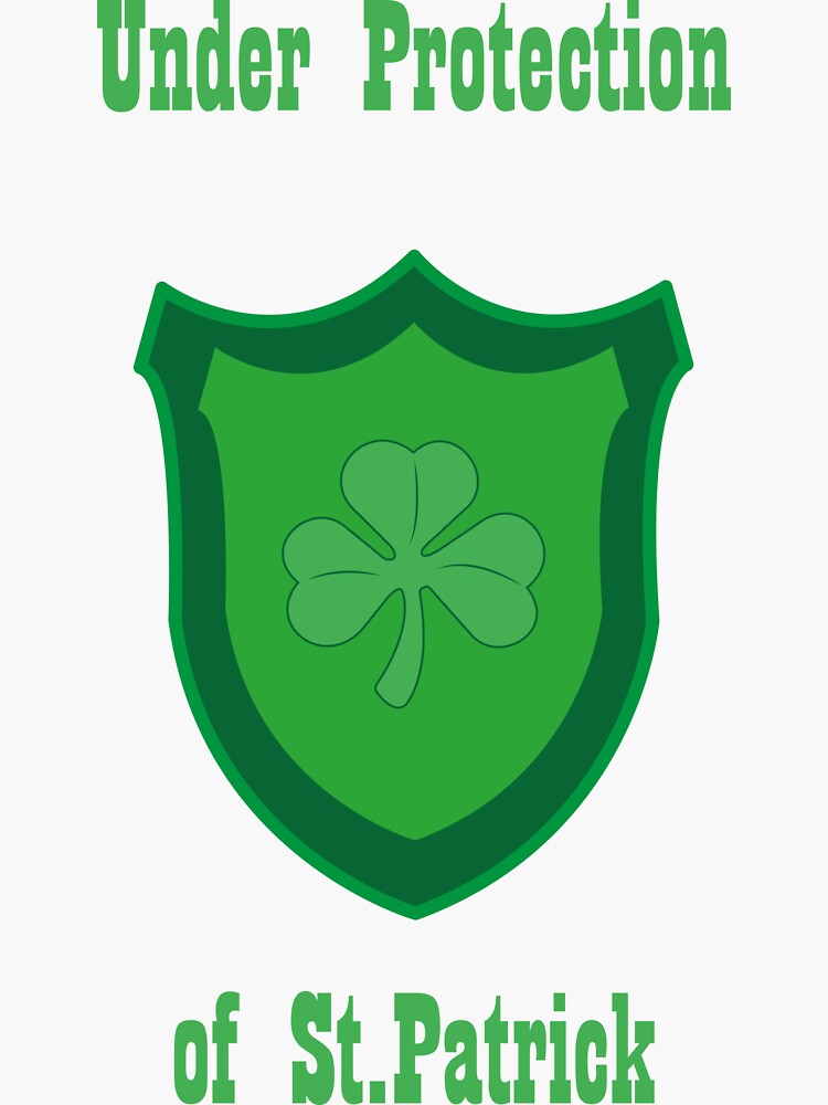 "St Patricks Day in 2022 Shield and Shamrock" Sticker for Sale by by ...
