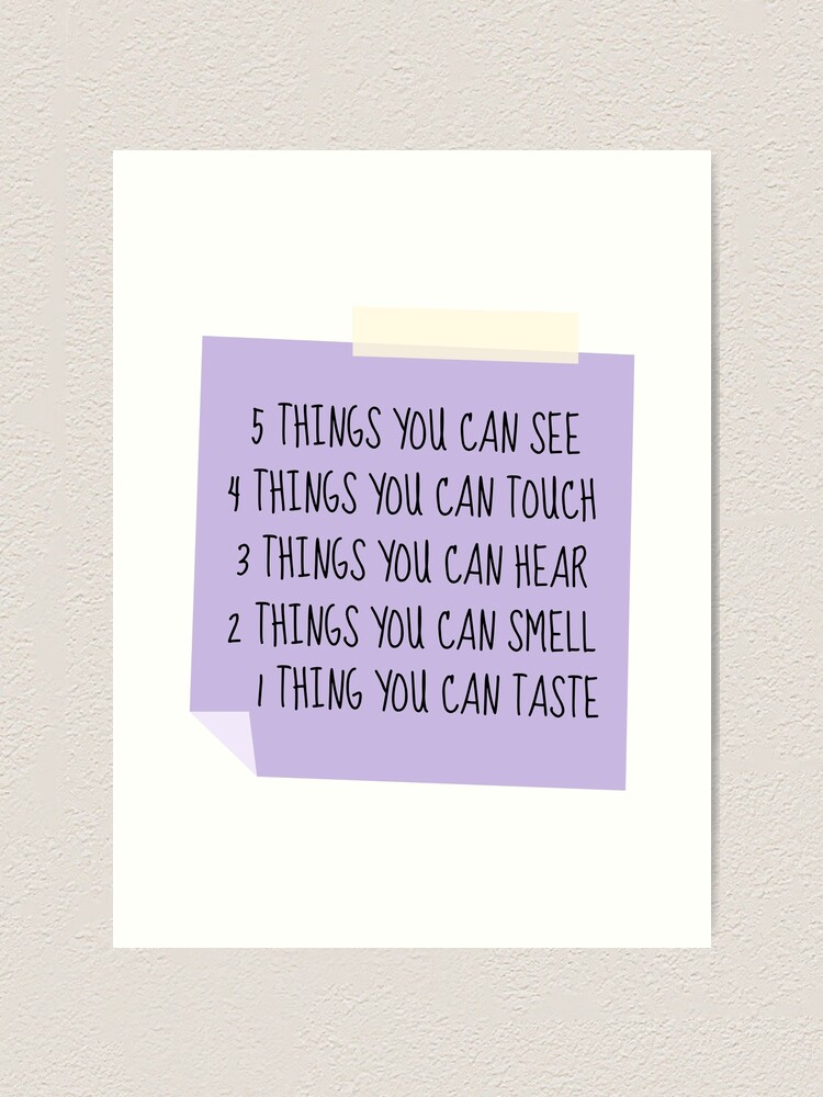 "54321 Grounding Skills" Art Print for Sale by sonnetandsloth | Redbubble