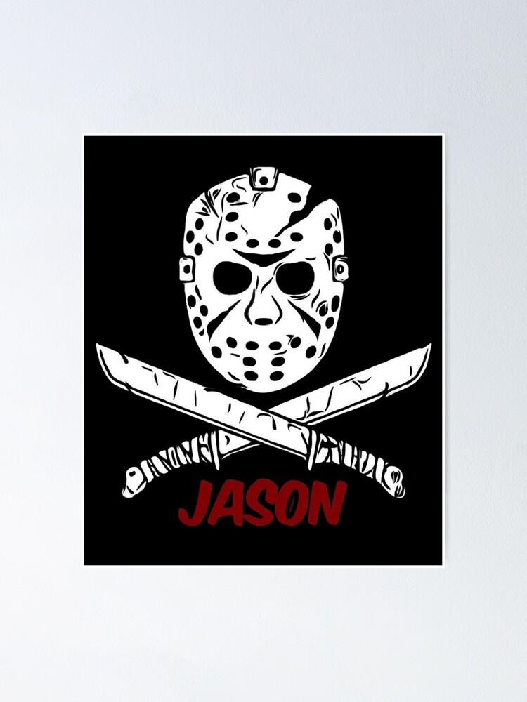 "Jason Voorhees Logo" Poster for Sale by moonmarketstore | Redbubble