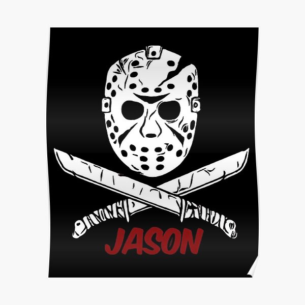 "Jason Voorhees Logo" Poster for Sale by moonmarketstore | Redbubble
