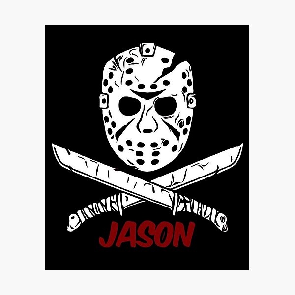 "Jason Voorhees Logo" Photographic Print for Sale by moonmarketstore ...