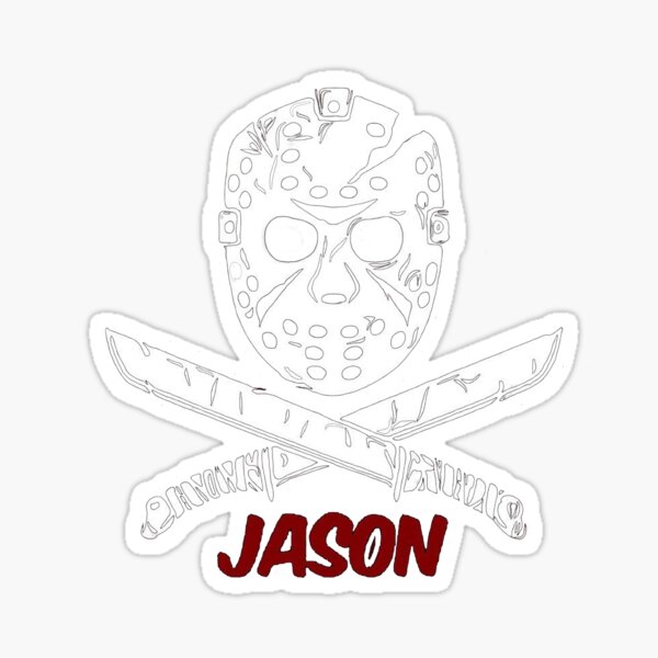 "Jason Voorhees Logo" Sticker for Sale by moonmarketstore | Redbubble