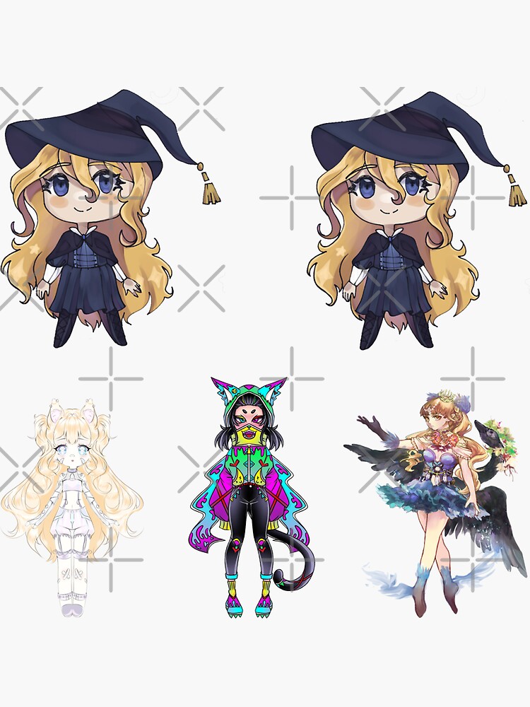 "Anime girl sticker pack" Sticker for Sale by Nyamelon | Redbubble