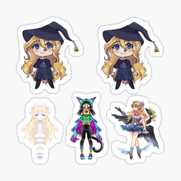 "Anime girl sticker pack" Sticker for Sale by Nyamelon | Redbubble