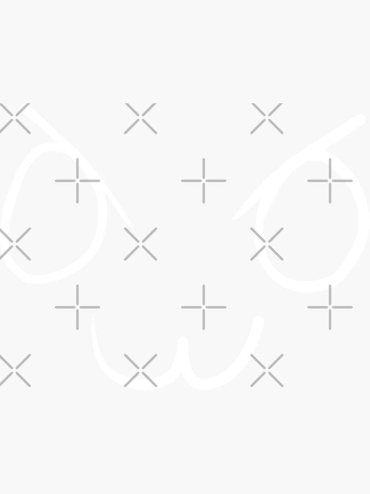 "OWO face mask" Sticker by Nyamelon | Redbubble