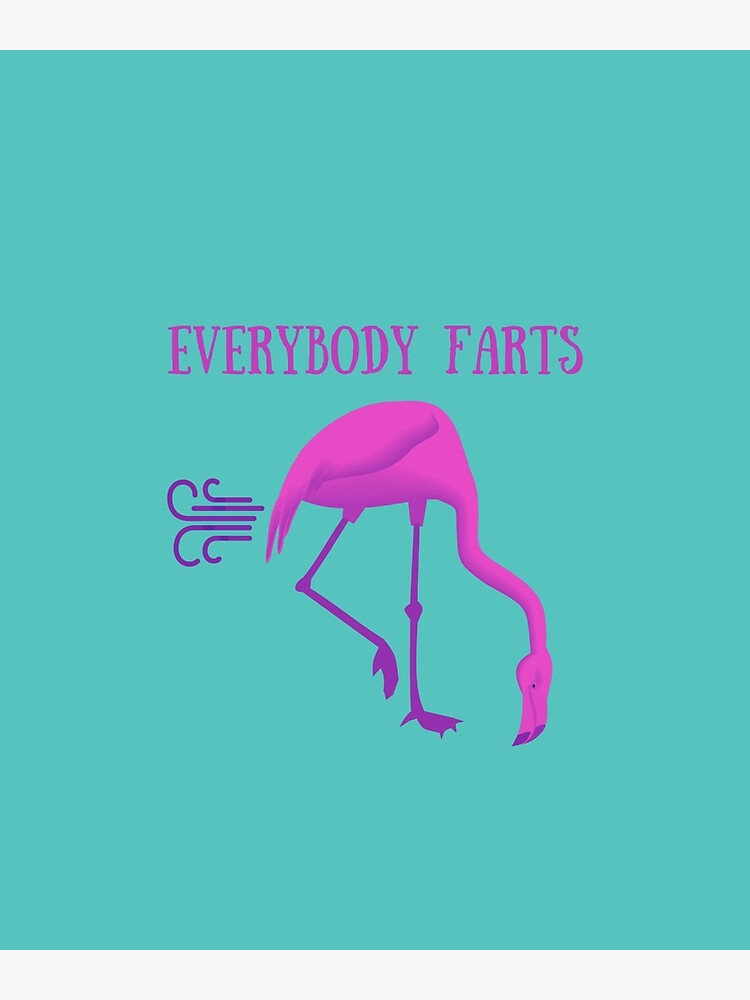"Everybody Farts (Farting Flamingo Version)" Poster for Sale by ...