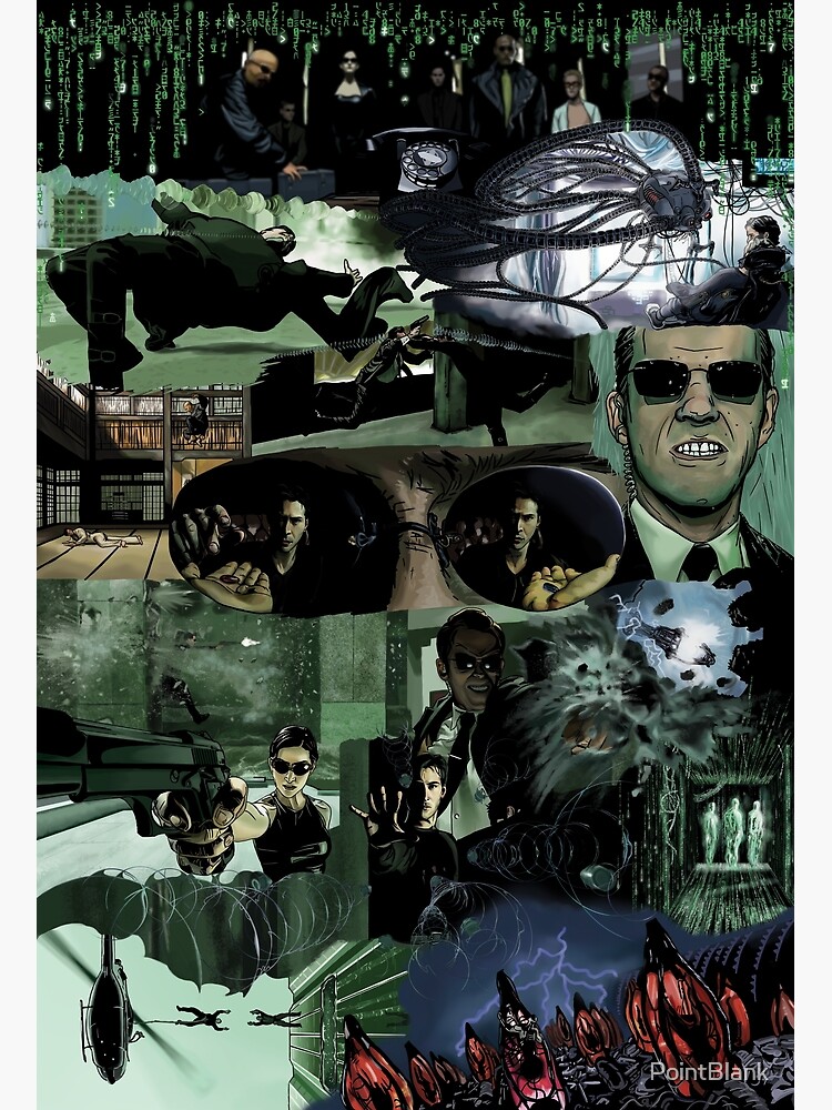 "The Matrix Comic Montage" Poster for Sale by PointBlank | Redbubble