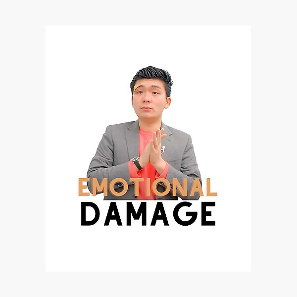 "EMOTIONAL DAMAGE Funny meme " Photographic Print for Sale by ...