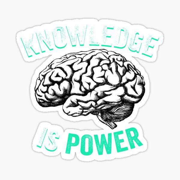 "Motivational Knowledge is Power" Sticker for Sale by wingstar | Redbubble