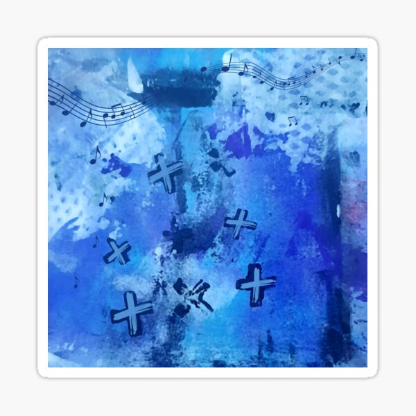 "Music in Blue" Sticker by Project182500 | Redbubble