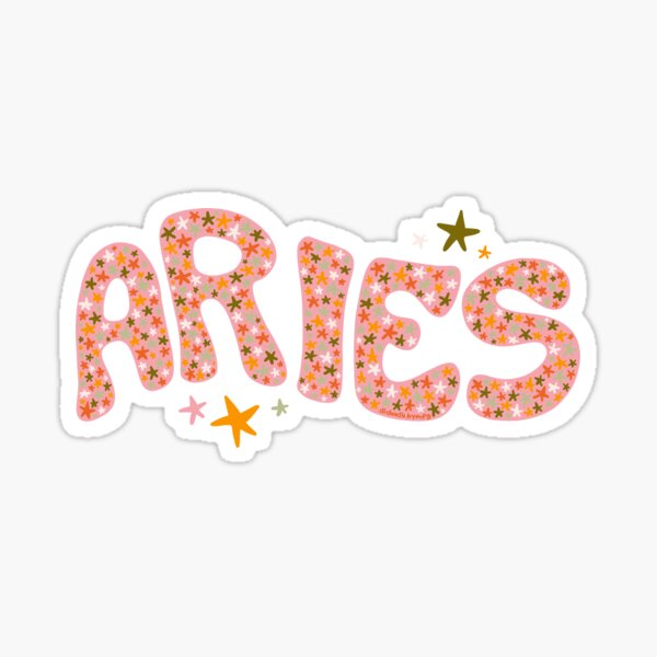 "Starry Aries" Sticker for Sale by doodlebymeg | Redbubble