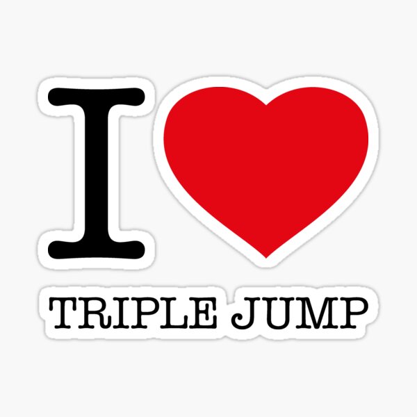 "I LOVE TRIPLE JUMP" Sticker for Sale by eyesblau | Redbubble
