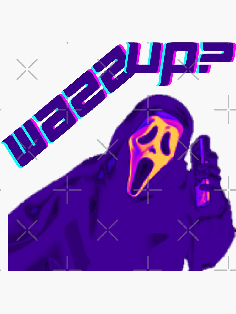 "Ghostface Wazzup Radiant Design" Sticker for Sale by ladylaughprints ...