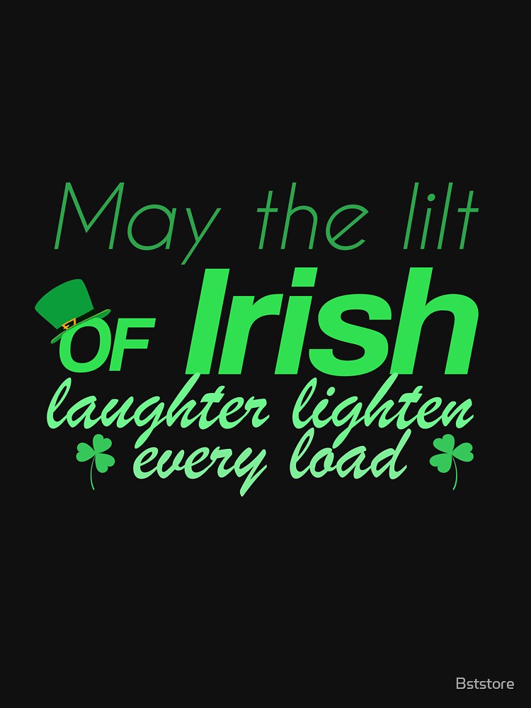 "Funny Irish St Patricks gift, May the lilt of irish laughter lighten ...