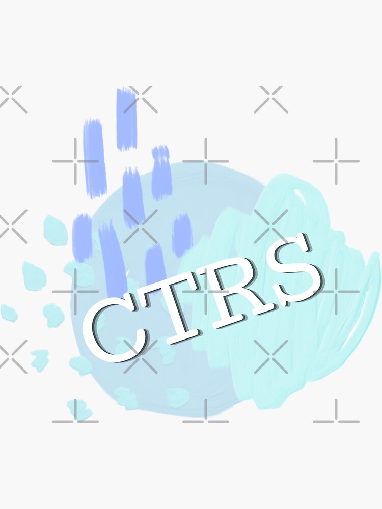 " CTRS Pastel Blues-Sticker" Sticker by RecOutLoud | Redbubble