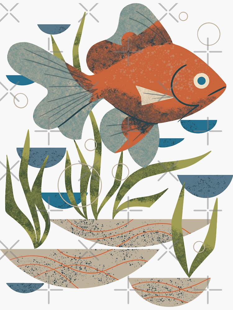 "Swimming Fantail" Sticker for Sale by rlthull | Redbubble