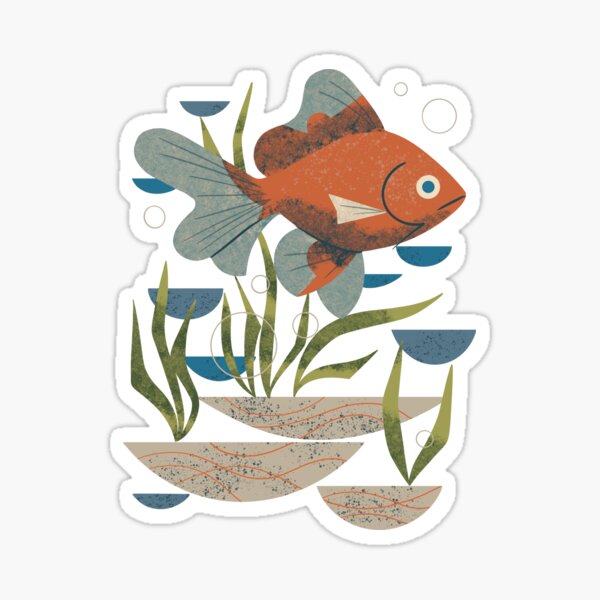 "Swimming Fantail" Sticker for Sale by rlthull | Redbubble