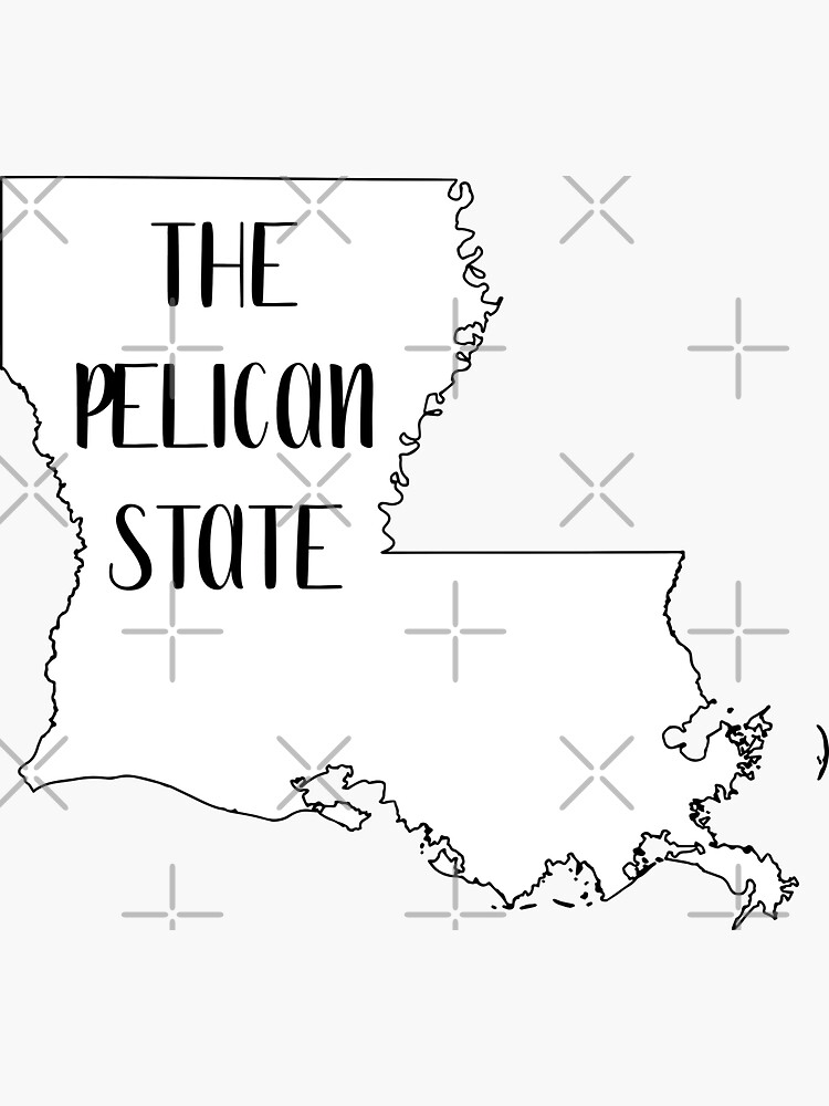 "Louisiana state line - The pelican state" Sticker by J---store | Redbubble