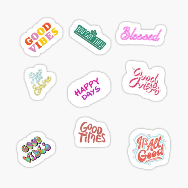 "Good Vibes, Happy Motivational Inspiration Sayings" Sticker by ...