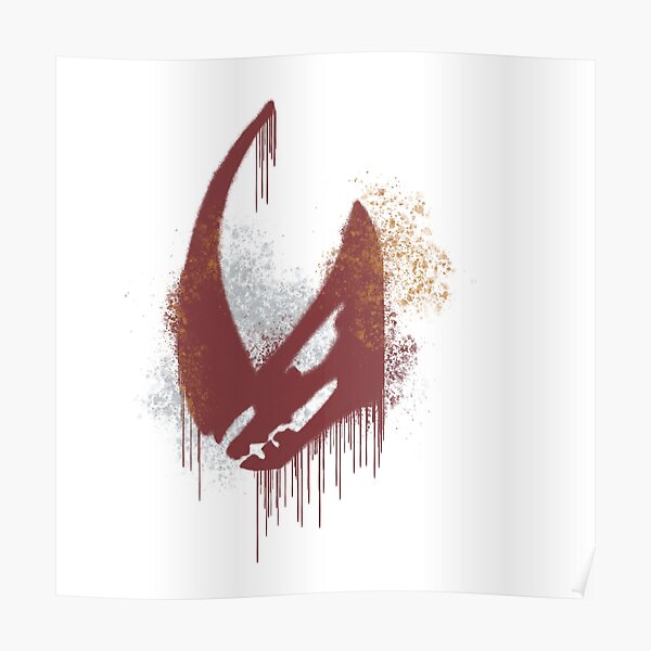 "Mando Symbol Mud Rhino Clan Insignia, Sabine Wren Inspired" Poster by ...
