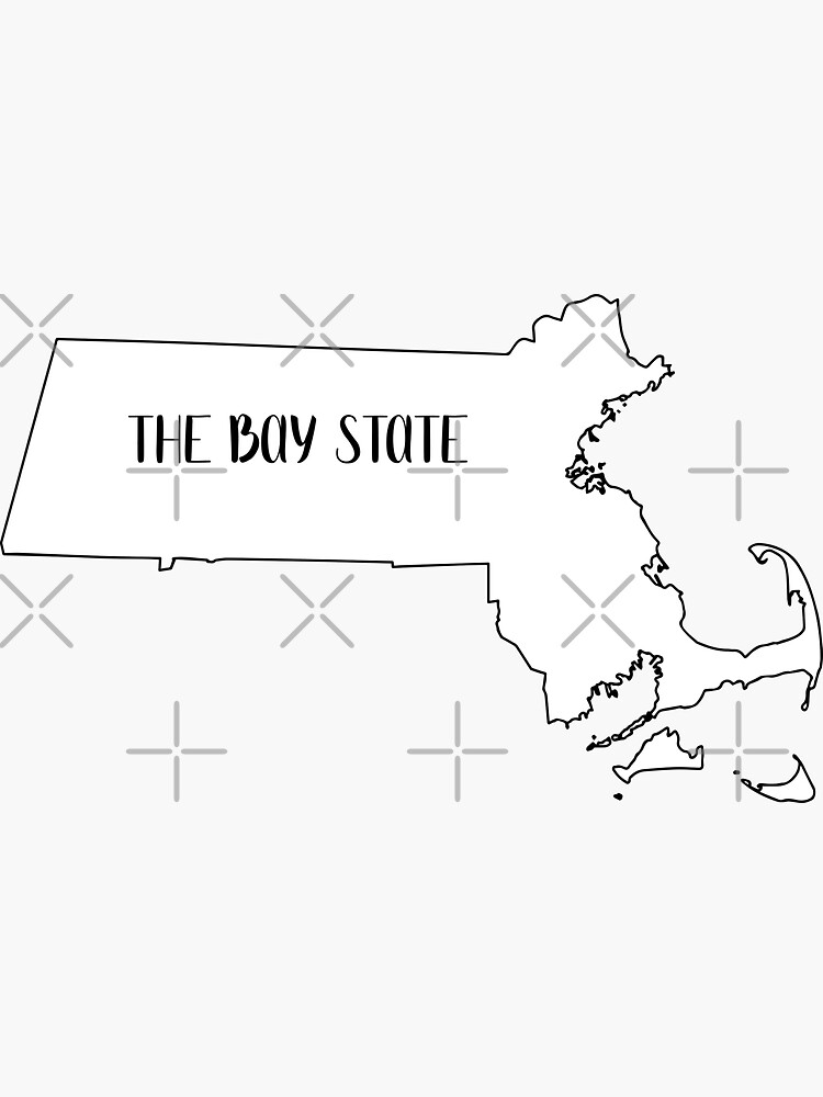 "Massachusetts state line - The bay state" Sticker for Sale by J ...
