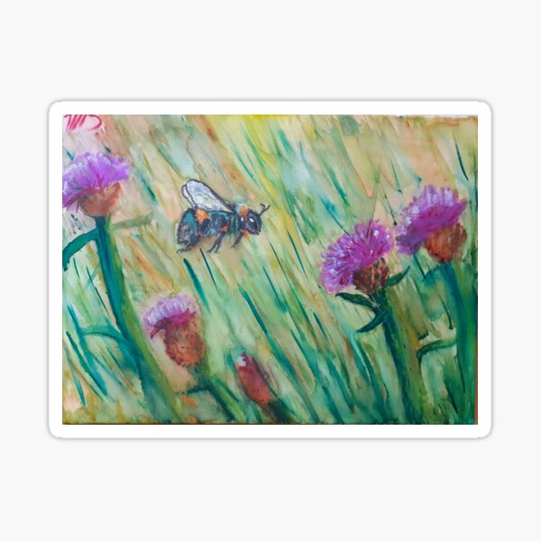 "Windy Bee" Sticker by TH13ARTIST | Redbubble