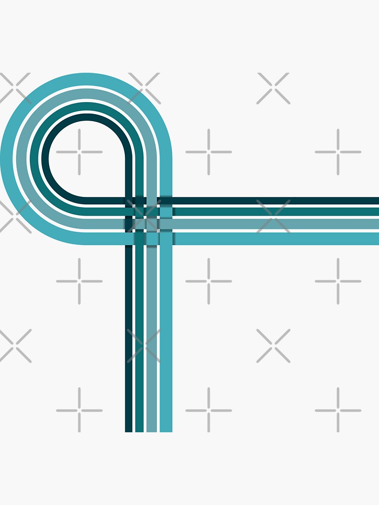 "Loop 4 ribbons" Sticker by AlfabetDesign | Redbubble