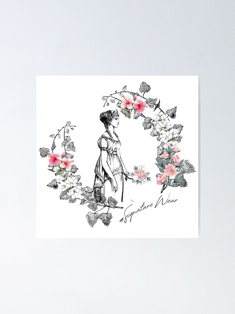 "Vintage Flower Art Girl Signature Wear" Poster for Sale by ...