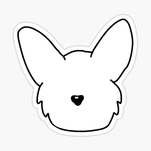 "Corgi outline transparent sticker" Sticker by Brittvans | Redbubble