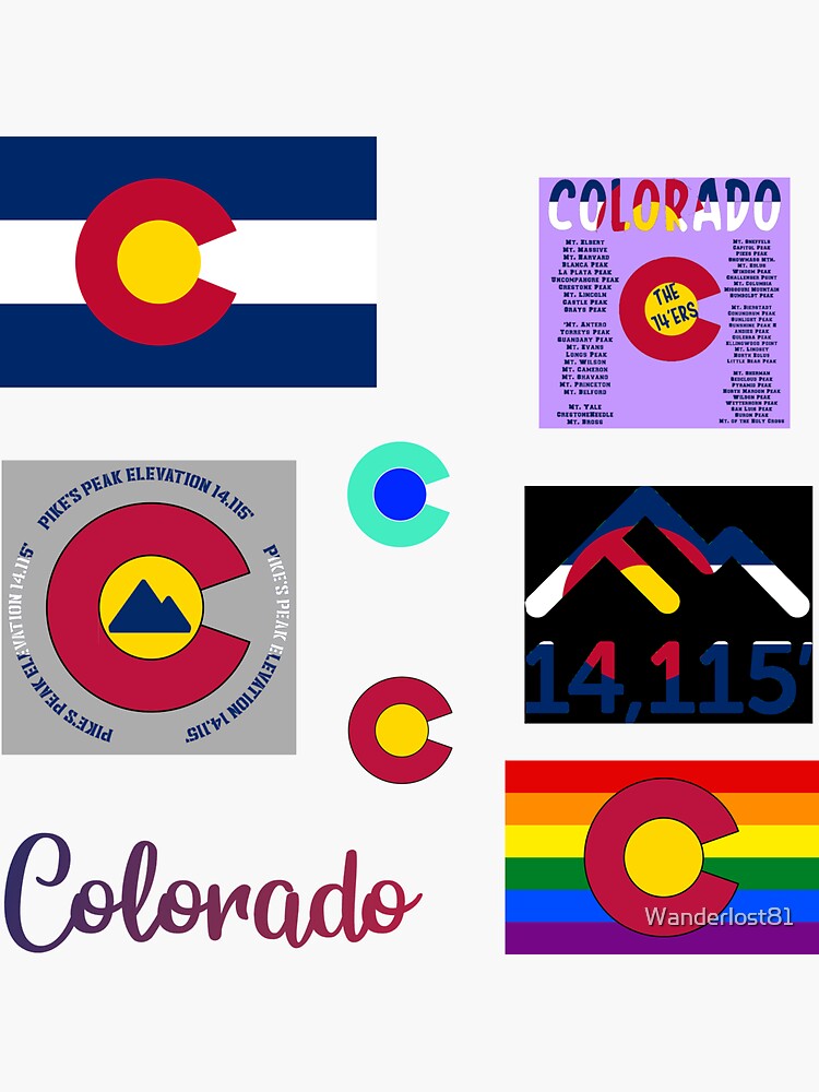 "Colorado Sticker Pack 1" Sticker for Sale by Wanderlost81 | Redbubble