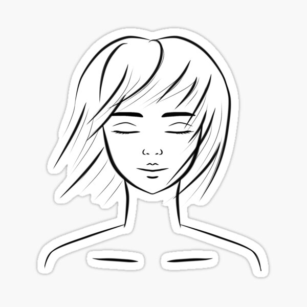 "Chill anime girl ♥" Sticker for Sale by IssraKim | Redbubble