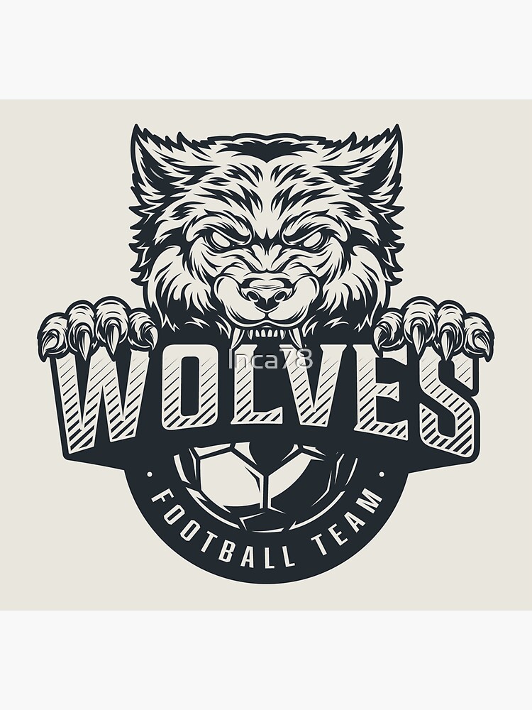 "Wolf Football Team" Sticker by Inca78 | Redbubble