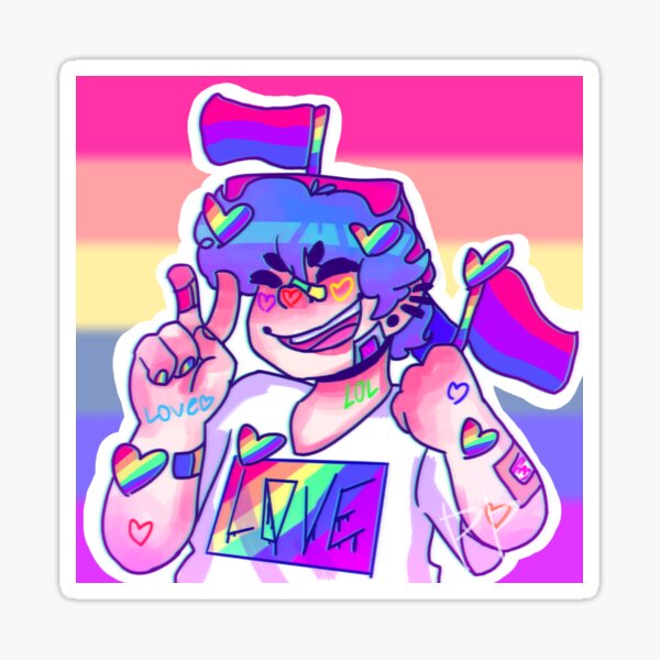 "Friday Night Funkin' Boyfriend LGBTQ!" Sticker for Sale by ...