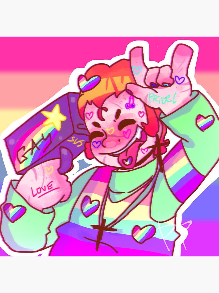 "Friday Night Funkin' Pico LGBTQ!" Sticker for Sale by PoggersPumpkin ...