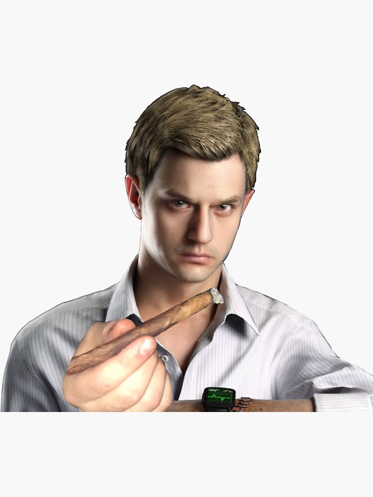 "Ethan Winters Meme" Sticker for Sale by biologyfreaque | Redbubble