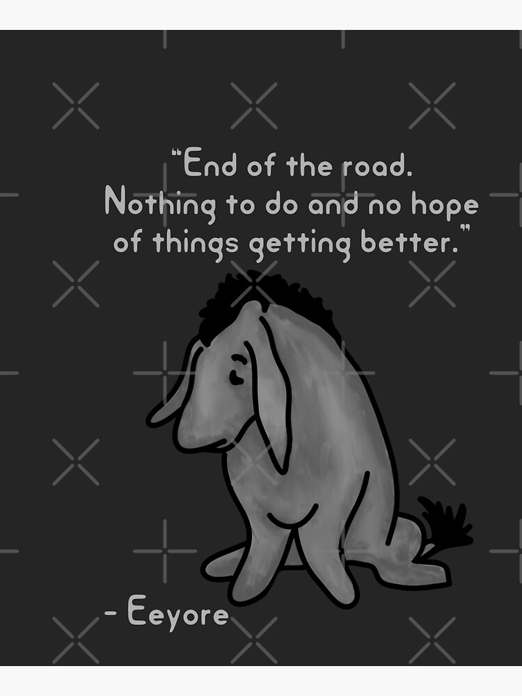 Disney Winnie The Pooh Sad Eeyore Quote Kitchen Apron sold by Comoros ...