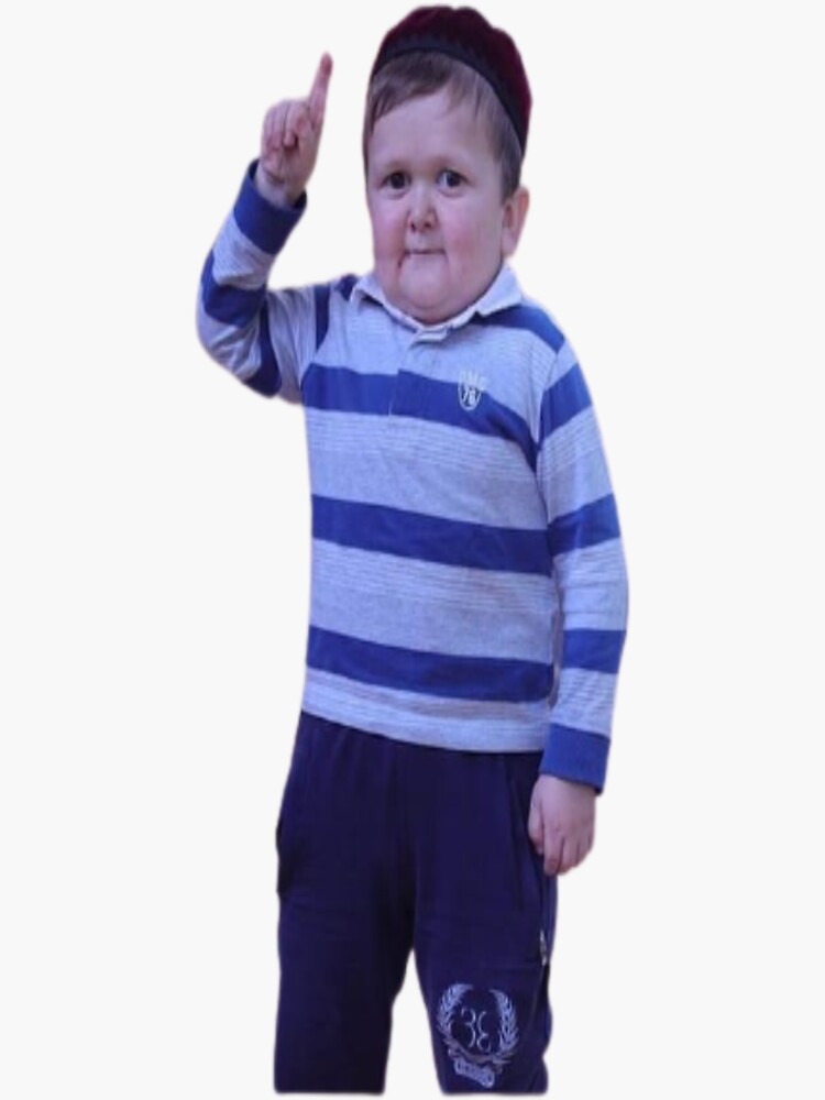 "Hasbulla Pointing Finger Up" Sticker by BitternotMeme | Redbubble