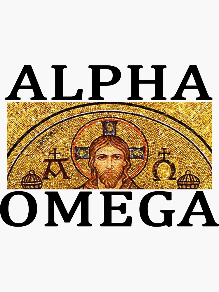"Jesus Alpha Omega" Sticker for Sale by GenZChristian | Redbubble