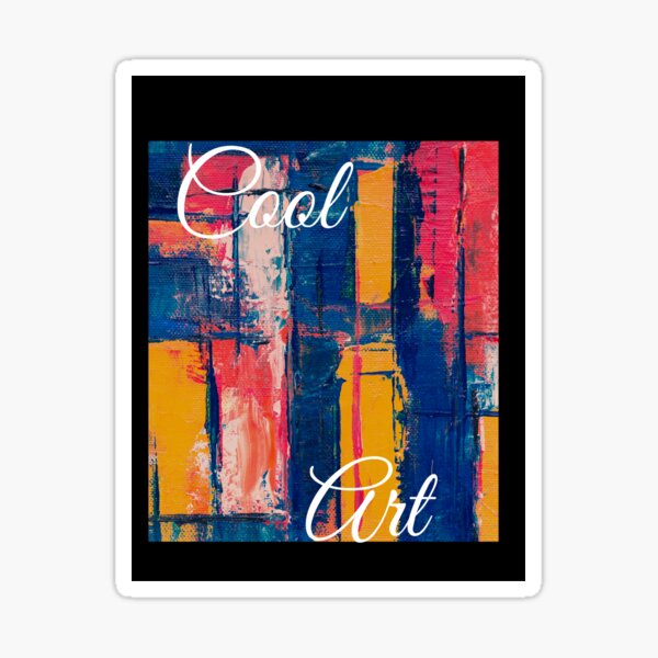 "Cool Art" Sticker for Sale by Bigblockstuff77 | Redbubble